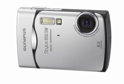 Olympus Stylus 850SW 8MP Digital Camera with 3x Optical Zoom (Silver)