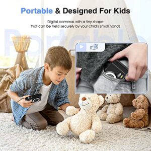 4K Digital Camera for Kids Usvnvllun FHD 48MP Vlogging Camera with 32 GB Card,2.8" LCD Screen,16X Digital Zoom,Rechargeable Electronic Compact Portable Mini Kids Camera for Teens,Students,Children