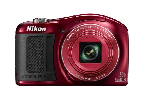 Nikon COOLPIX L620 18.1 MP CMOS Digital Camera with 14x Zoom Lens and Full 1080p HD Video (Red) (Discontinued by Manufacturer)