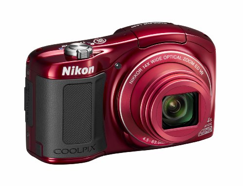 Nikon COOLPIX L620 18.1 MP CMOS Digital Camera with 14x Zoom Lens and Full 1080p HD Video (Red) (Discontinued by Manufacturer)