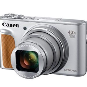 Canon PowerShot SX740 Digital Camera w/40x Optical Zoom & 3 Inch Tilt LCD - 4K Video, Wi-Fi, NFC, Bluetooth Enabled (Silver) (Renewed)