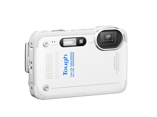 Olympus Stylus TG-630 iHS Digital Camera with 5x Optical Zoom and 3-Inch LCD (White) (Old Model)