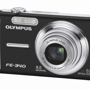 Olympus FE-340 8MP Digital Camera with 5x Optical Zoom (Black)