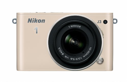 Nikon 1 J3 14.2 MP HD Digital Camera with 10-30mm VR 1 NIKKOR Lens (Beige)