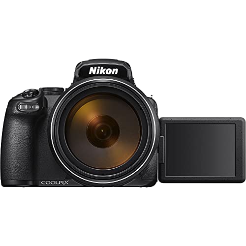 Nikon Intl. Nikon COOLPIX P1000 Camera with Advanced Bundle, 26522 (Microphone, LED Light, Tripod, Monopod, 2x64Gb and More) (Renewed)