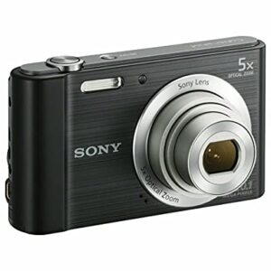 Sony Cyber-Shot W800 Compact Digital Camera (Black) with Lowepro Santiago 20 II Case and 32GB SD Card Bundle (3 Items)