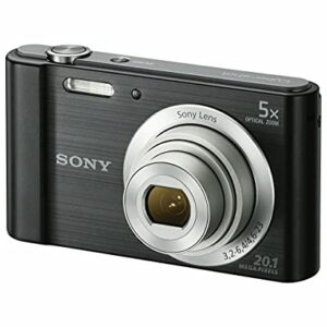 Sony Cyber-Shot W800 Compact Digital Camera (Black) with Lowepro Santiago 20 II Case and 32GB SD Card Bundle (3 Items)