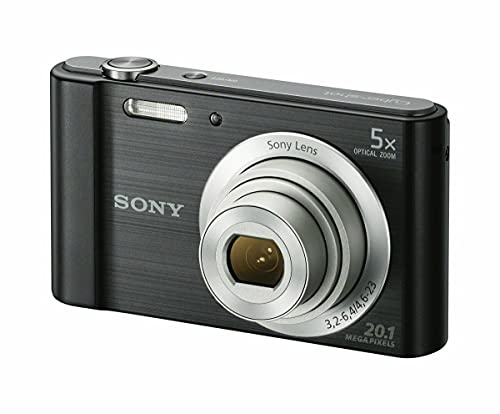 Sony Cyber-Shot W800 Compact Digital Camera (Black) with Lowepro Santiago 20 II Case and 32GB SD Card Bundle (3 Items)