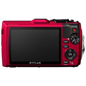 Olympus Stylus Tough TG-4 Digital Camera (Red) + Transcend 32GB Memory Card + Point & Shoot Camera Case + Card Reader + Floating Wrist Strap + Full Value Bundle - International Version (No Warranty)