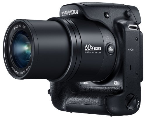 Samsung WB2200F 16.3MP CMOS Smart WiFi & NFC Digital Camera with 60x Optical Zoom, 3.0" LCD and 1080p HD Video (Black)