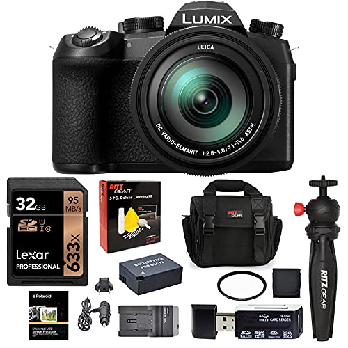 Panasonic Lumix FZ1000 II 20.1MP Digital Camera, 16x 25-400mm Leica DC Lens Point and Shoot Camera with Memory Card, Bag, Spare Battery and More