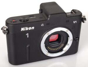 nikon 1 v1 10.1 mp hd digital camera system body only (black)