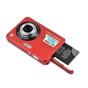 Digital Camera, 720P HD 2.7 Inch TFT LCD Screen 5MP Mini Compact Digital Camera Support SD Card Camera Video Recorder for Children, Beginners, Elderly.(Red)