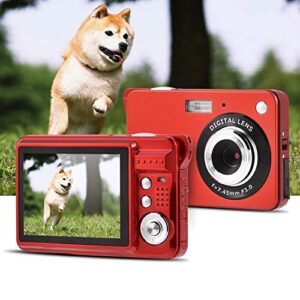 Digital Camera, 720P HD 2.7 Inch TFT LCD Screen 5MP Mini Compact Digital Camera Support SD Card Camera Video Recorder for Children, Beginners, Elderly.(Red)