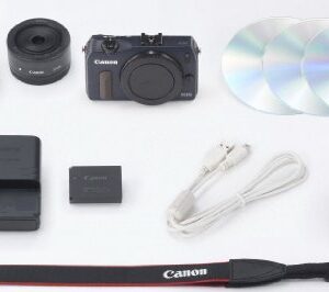 Canon mirrorless interchangeable lens camera EOS M double lens kit EF-M18-55mm F3.5-5.6 IS STM/EF-M22mm F2 STM included Beiburu EOSMBL-WLK - International Version (No Warranty)