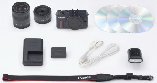 Canon mirrorless interchangeable lens camera EOS M double lens kit EF-M18-55mm F3.5-5.6 IS STM/EF-M22mm F2 STM included Beiburu EOSMBL-WLK - International Version (No Warranty)