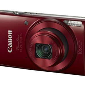 Canon PowerShot ELPH 190 Digital Camera w/ 10x Optical Zoom and Image Stabilization - Wi-Fi & NFC Enabled (Red)