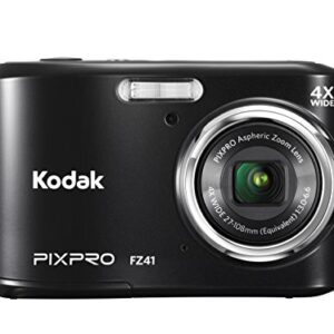 Kodak PIXPRO Friendly Zoom FZ41 16 MP Digital Camera with 4X Optical Zoom and 2.7" LCD Screen (Black)