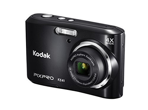 Kodak PIXPRO Friendly Zoom FZ41 16 MP Digital Camera with 4X Optical Zoom and 2.7" LCD Screen (Black)