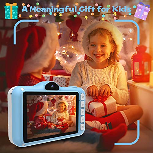 WOWGO Kids Digital Camera - 12MP Children's Camera with Large Screen for Boys and Girls, 1080P Rechargeable Electronic Camera with 32GB TF Card