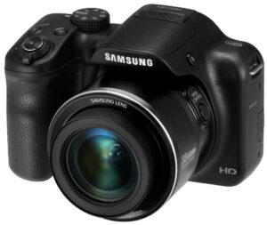 samsung wb1100f 16.2mp ccd smart wifi & nfc digital camera with 35x optical zoom, 3.0″ lcd and 720p hd video (black)