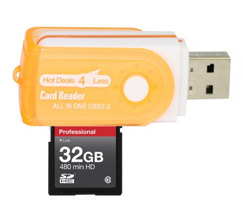 32GB Class 10 SDHC High Speed Memory Card For KODAK EASYSHARE C613 C713 M853 M753 M893. Perfect for high-speed continuous shooting and filming in HD. Comes with Hot Deals 4 Less All In One Swivel USB card reader and.