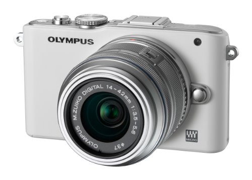 Olympus PEN E-PL3 14-42mm 12.3 MP Mirrorless Digital Camera with CMOS Sensor and 3x Optical Zoom (White) - International Version (No Warranty)