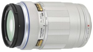 m.zuiko digital ed 75-300mm silver – international version (no warranty)