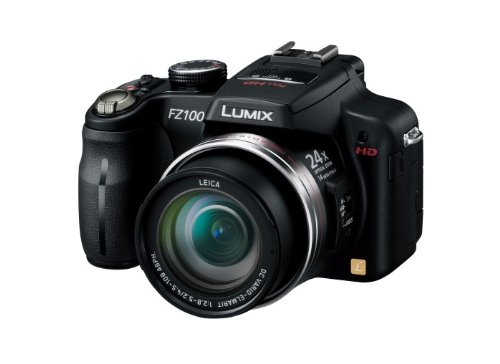 Panasonic DMC-FZ100-K 24 x Optical Zoom 25 mm Wide Angle high Speed Continuous Shooting, (International Model)