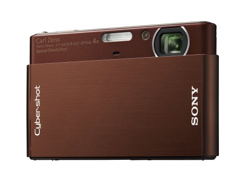 Sony Cybershot DSC-T77 10MP Digital Camera with 4x Optical Zoom with Super Steady Shot Image Stabilization (Brown)