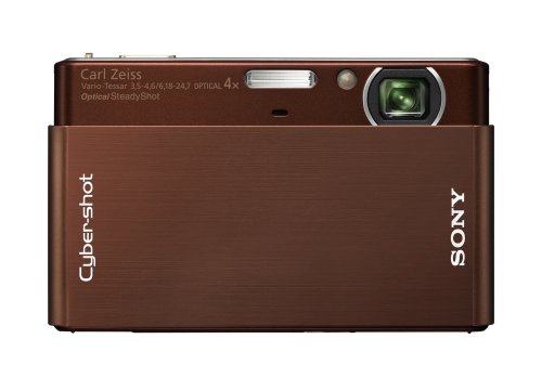 Sony Cybershot DSC-T77 10MP Digital Camera with 4x Optical Zoom with Super Steady Shot Image Stabilization (Brown)