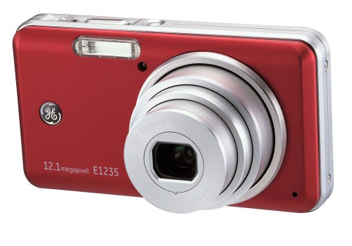 GE-E1235 12MP Digital Camera with 3X Optical Zoom (Red)