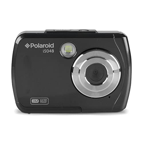 Polaroid IS048 Digital Camera - Small Lightweight Waterproof Instant Sharing 16 MP Digital Portable Handheld Action Camera (Black)