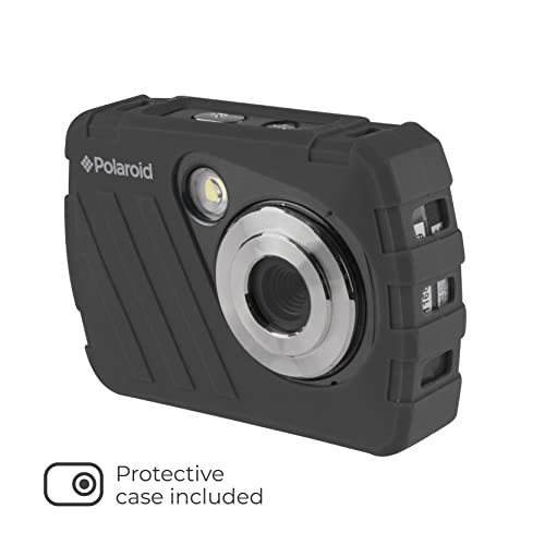 Polaroid IS048 Digital Camera - Small Lightweight Waterproof Instant Sharing 16 MP Digital Portable Handheld Action Camera (Black)