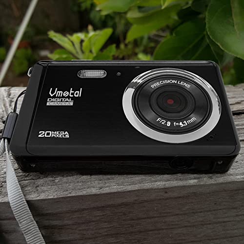 Digital Camera, Vmotal FHD 1080P 20MP Digital Camera for Kids Camera Boys and Girls - Compact Point and Shoot Digital Cameras Vlogging Camera for Kids Teens Students Beginners Seniors(Black)