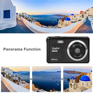 Digital Camera, Vmotal FHD 1080P 20MP Digital Camera for Kids Camera Boys and Girls - Compact Point and Shoot Digital Cameras Vlogging Camera for Kids Teens Students Beginners Seniors(Black)