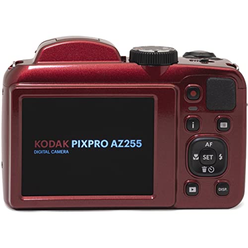 Kodak PIXPRO AZ255 Digital Camera (Red) + Point & Shoot Camera Case + 32GB SD Memory Card + Rechargeable Batteries & Charger + USB Card Reader + Table Tripod + Accessories