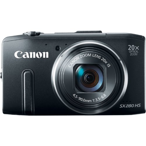 Canon PowerShot SX280 12.1MP Digital Camera with 20x Optical Image Stabilized Zoom with 3-Inch LCD (Black) (OLD MODEL)