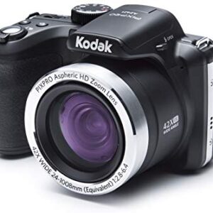 Kodak PIXPRO Astro Zoom AZ421-BK 16MP Digital Camera with 42X Optical Zoom and 3 inch LCD Screen (Black) (Renewed)