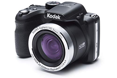 Kodak PIXPRO Astro Zoom AZ421-BK 16MP Digital Camera with 42X Optical Zoom and 3 inch LCD Screen (Black) (Renewed)