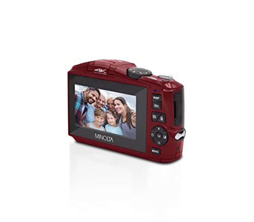 Minolta MND50 48 MP / 4K Ultra HD Digital Camera (Red)