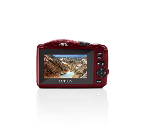 Minolta MND50 48 MP / 4K Ultra HD Digital Camera (Red)