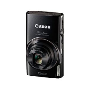 Canon PowerShot ELPH 360 HS Digital Camera + 64GB SD Memory Card (Black) (Renewed)