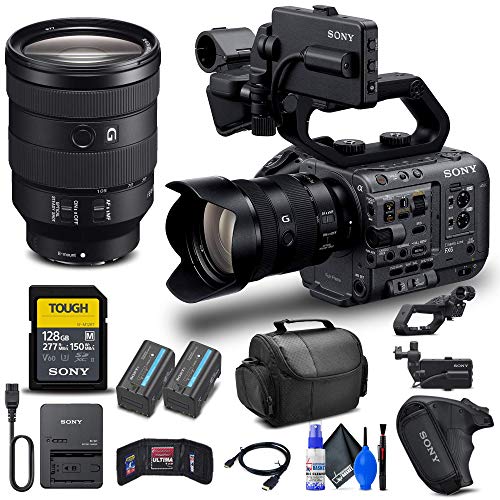 Sony FX6 Digital Cinema Camera Kit with 24-105mm Lens (ILME-FX6VK) + 128GB Tough Memory Card + BP-U35 Battery + Pro Case + Deluxe Cleaning Set + HDMI Cable + Memory Wallet + More (Renewed)