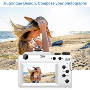 Digital Cameras for Photography 4K 48MP Vlogging Camera Autofocus Digital Camera with 18X Digital Zoom Point and Shoot Digital Cameras with 32GB Card