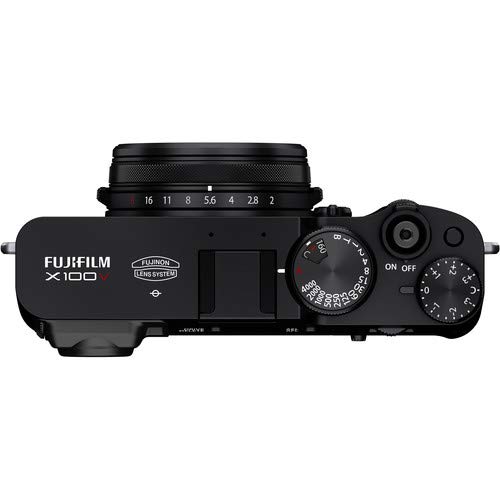 Fujifilm X100V Digital Camera Bundle Includes: SanDisk 64GB Extreme PRO SDXC Memory Card + Spare Fujifilm Battery + More (6 Items) (Black)