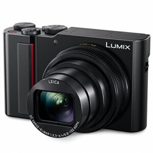 panasonic lumix zs200 4k digital camera, dc-zs200k, 20.1 megapixel 1-inch sensor, 15x leica dc vario-elmar lens, f3.3-6.4 aperture, hybrid o.i.s. stabilization, 3-inch lcd , dc-zs200k (black)