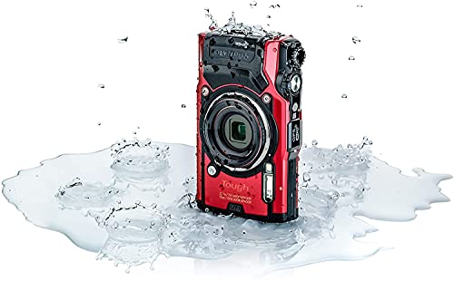 Olympus Tough TG-6 Waterproof Camera, Red, Bundle with: Sandisk 128GB Ultra Memory Card + Inspire Digital Cloth