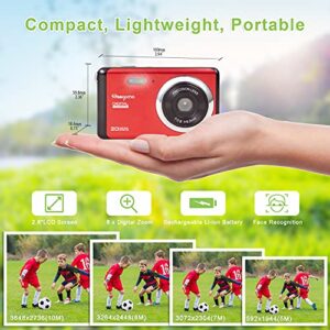 Digital Camera for Kids, HD Video Camera with 2.8" LCD Screen, Rechargeable Point and Shoot Camera, Compact Portable Cameras for Kids, Beginner, Students,Teens Gifts