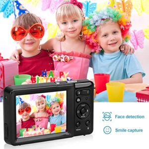 Digital Camera for Photography, FHD 1080P 20MP Point and Shoot Camera with 2.8" TFT LCD, Compact Rechargeable Vlogging Cameras for Kids,Beginner,Students,Teens,Elders (Red)